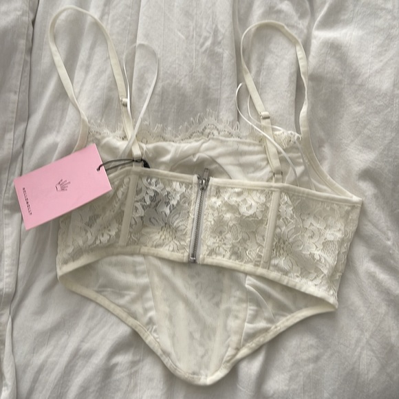 Hello Molly | Tops | White Lace Corset Top From Hello Molly | Poshmark